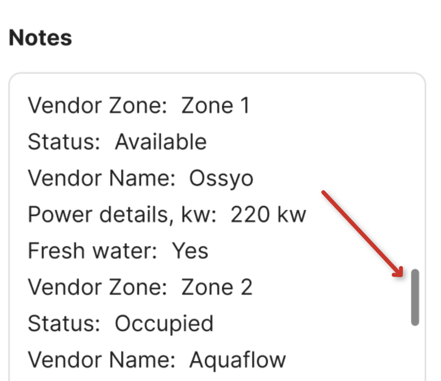 Adding Notes to a Placed Object