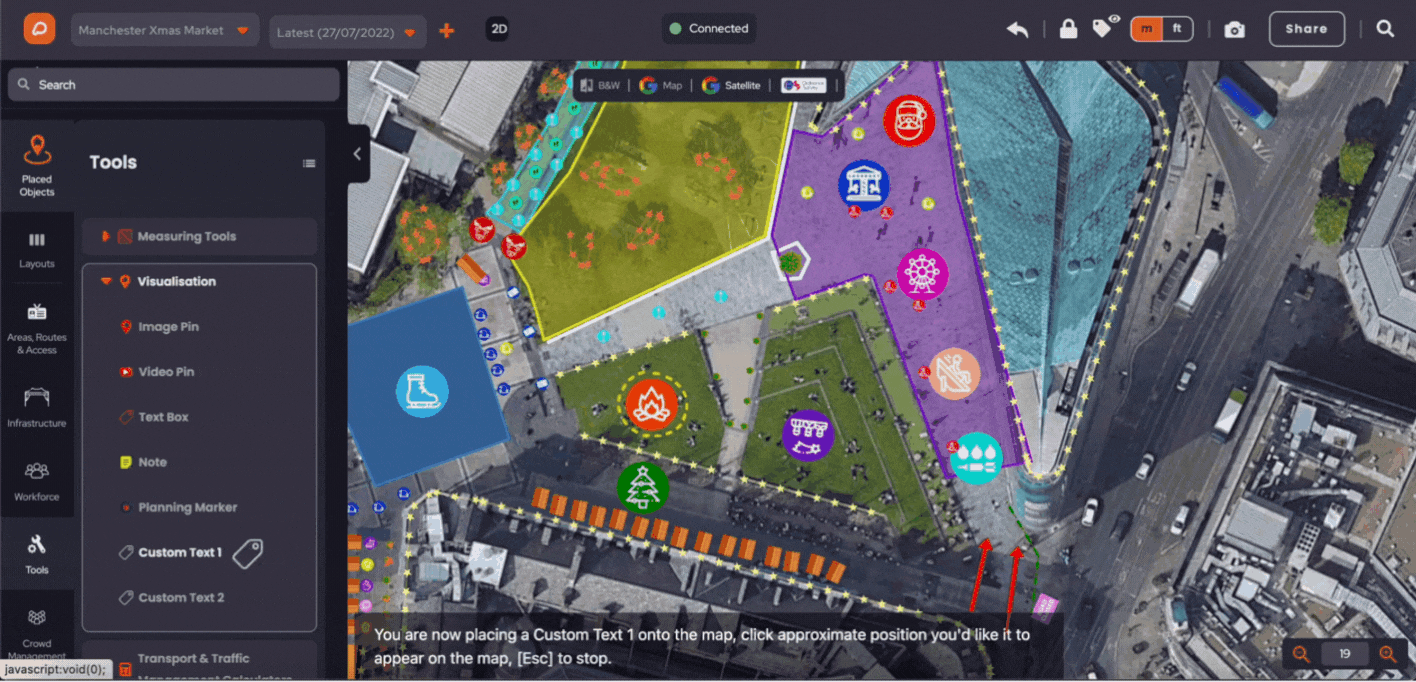Custom text boxes into your event