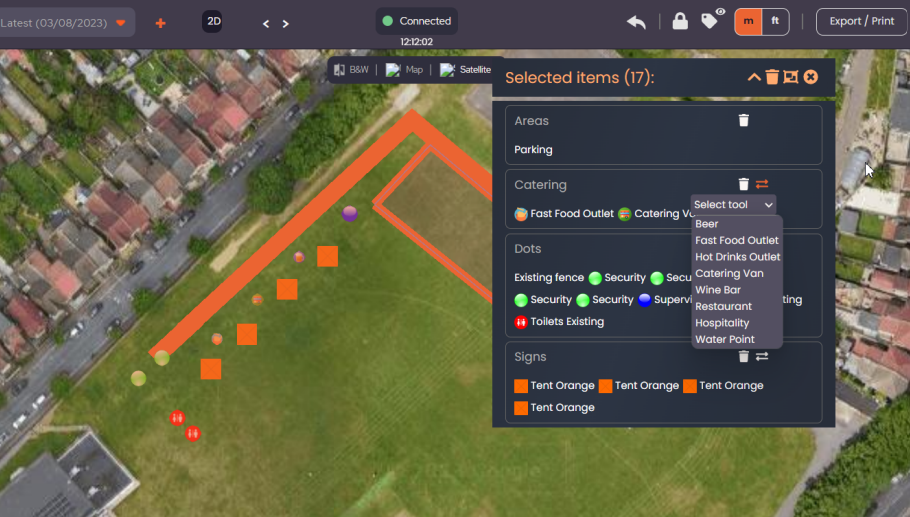 Multi-select objects