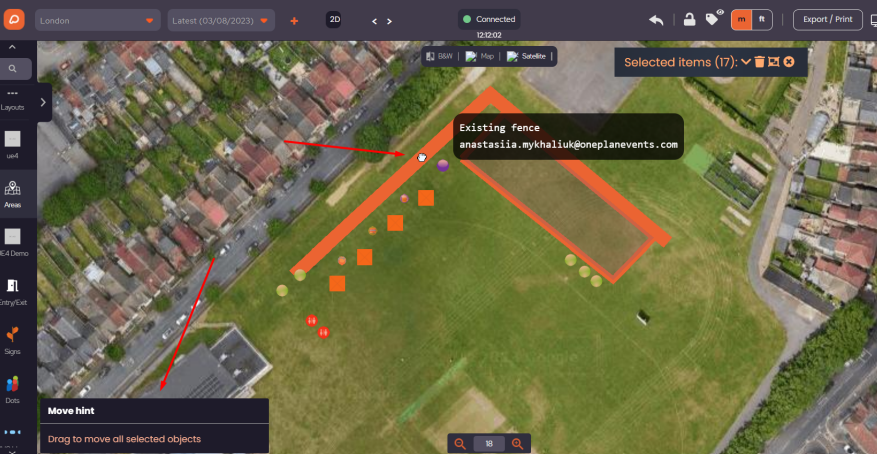 Multi-select objects