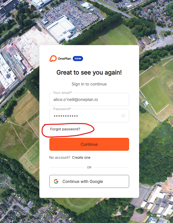 How To Reset Your Password In OnePlan